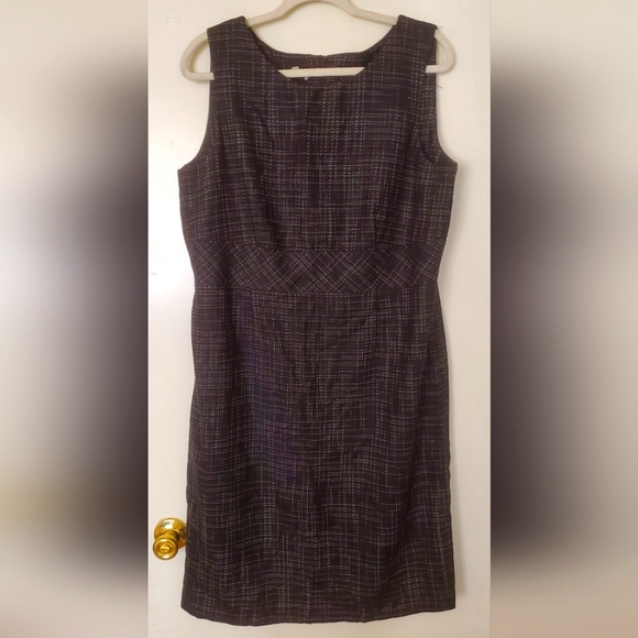 Santorelli | Dresses | Santorelli Luna Plaid Tweed Sheath Dress Made In ...